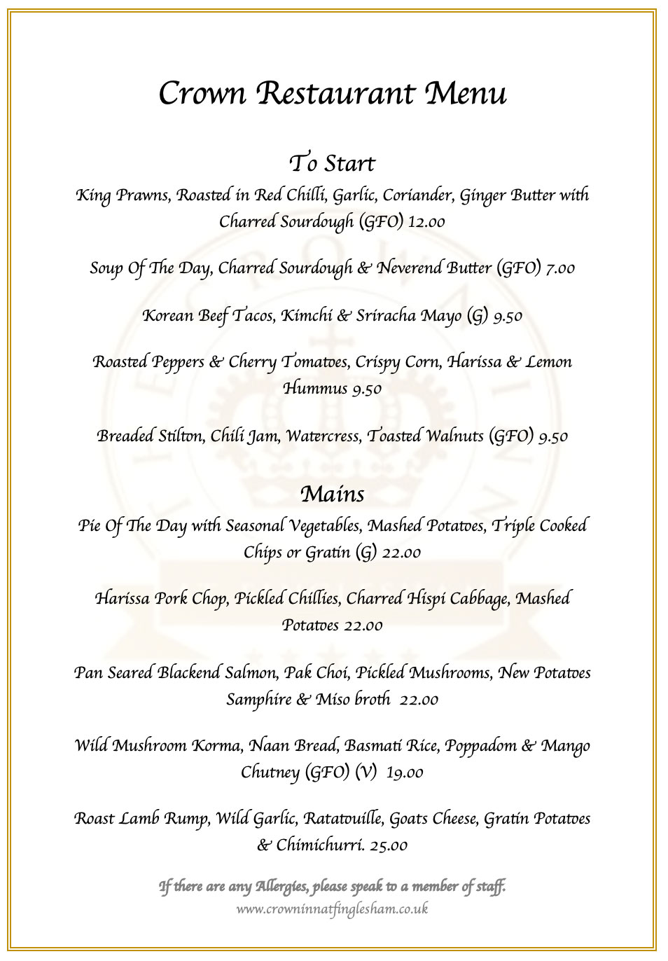 Pub and Restaurant - The Crown Inn at Finglesham